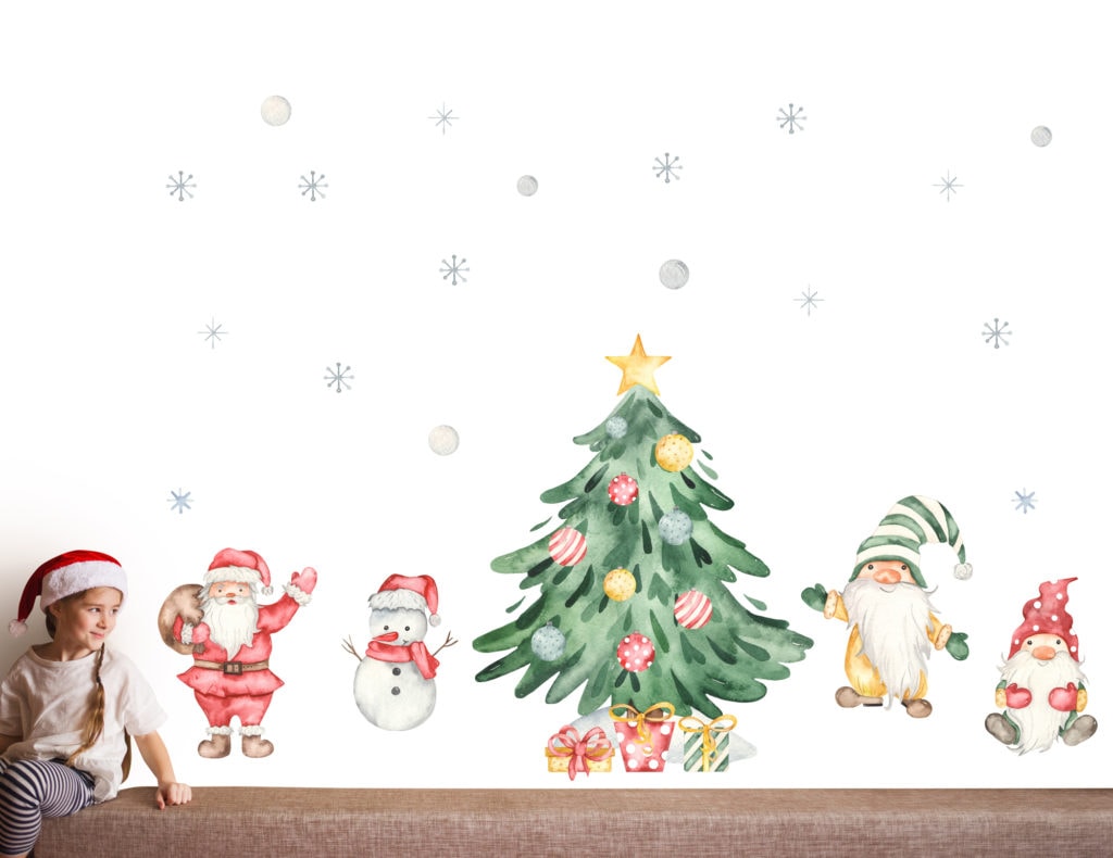 Merry Christmas Wall Decals - Removable Wall Decals, Wall Stickers ...